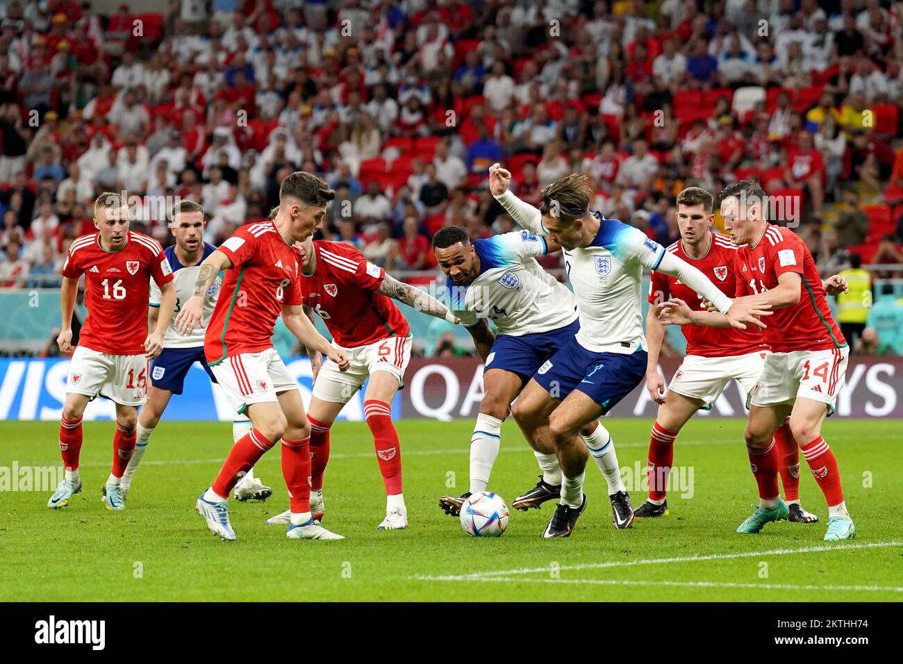 England's Callum Wilson attempts to get a shot away during the FIFA ...