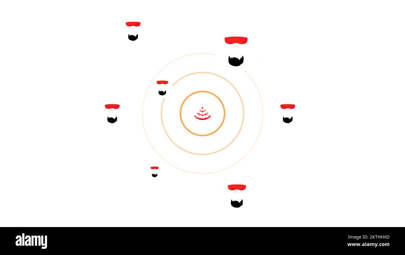 Animation with internet icon and moving rings. Motion. Internet icon ...