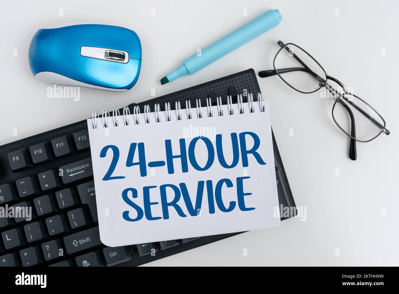 Text caption presenting 24 Hour Service, Word for service that is ...