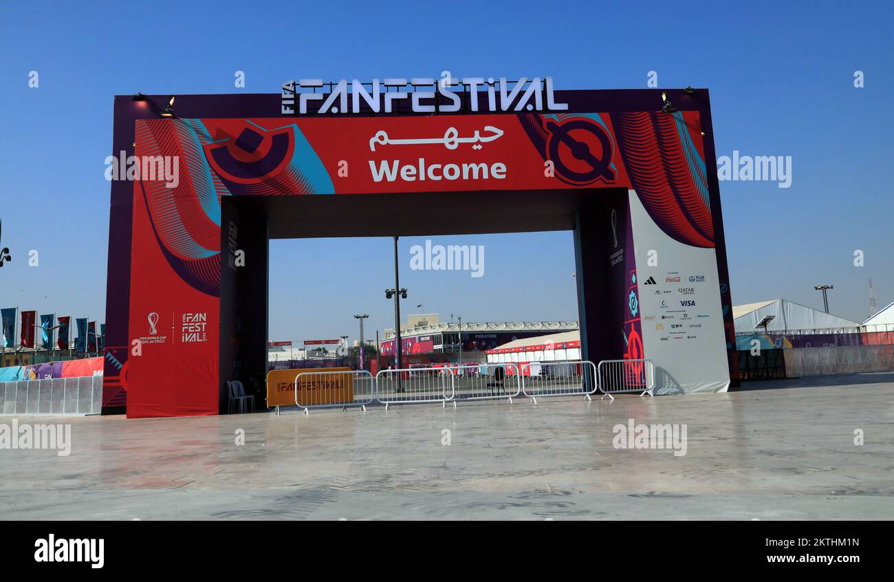 Doha, Qatar. 21st Nov, 2022. November 21, 2022, Doha, Qatar: General view of The FIFA Fan Fest ...