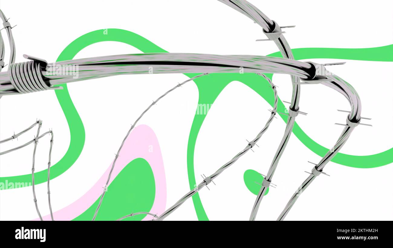 White background. Design.A green shade flying over a light background ...