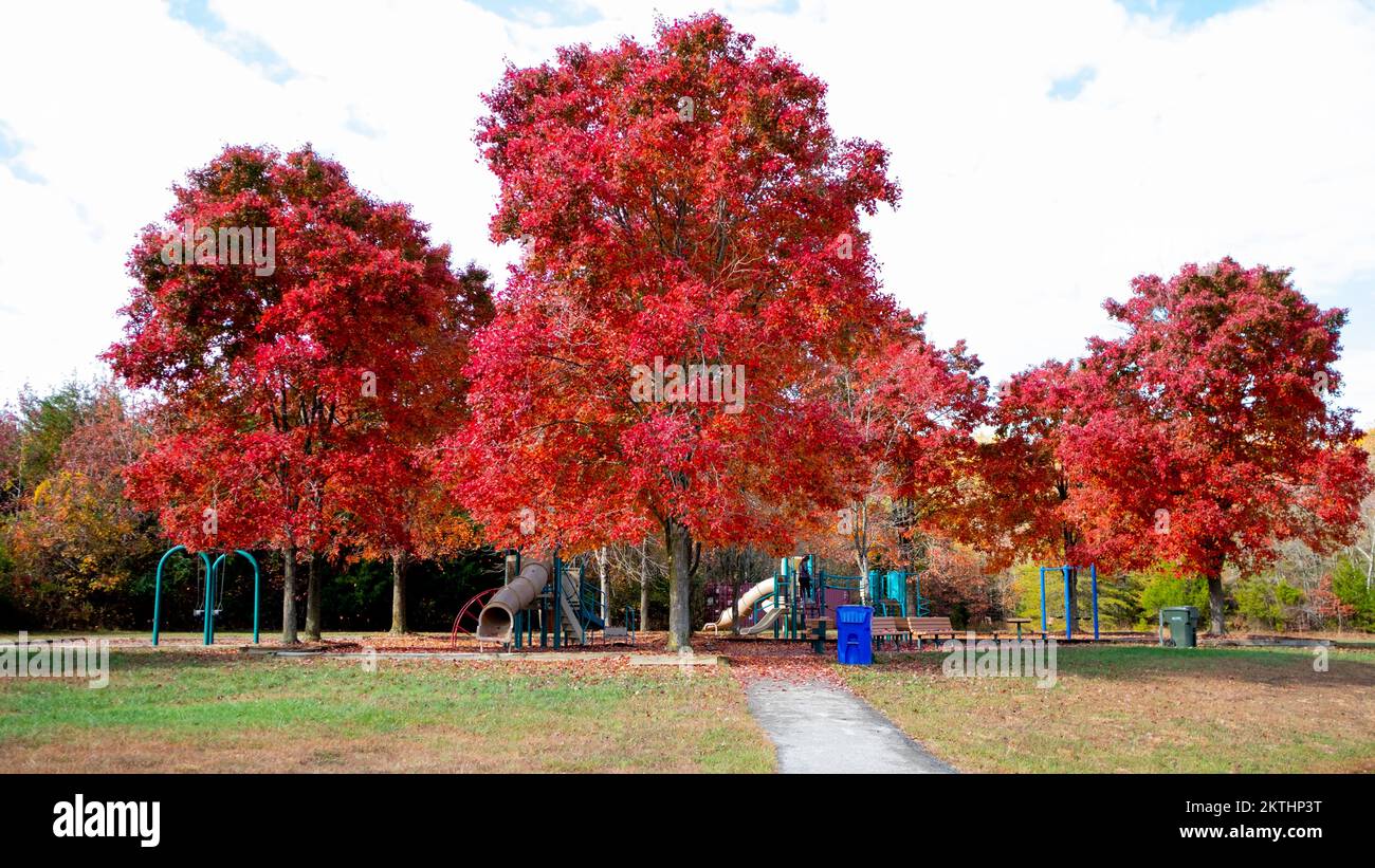 Fall playground hi-res stock photography and images - Alamy