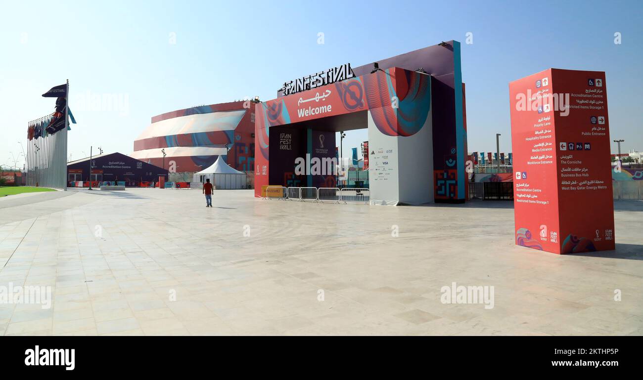 November 21, 2022, Doha, Qatar: General view of The FIFA Fan Fest zone ...