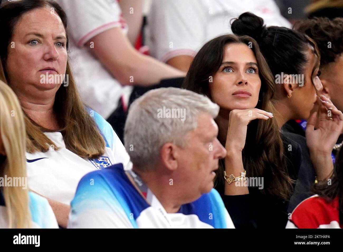Kennedy Alexa, (right) girlfriend of England's James Maddison during ...