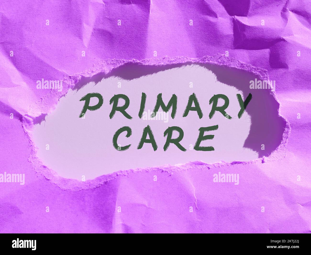 Text showing inspiration Primary Care, Word for health care provided by ...