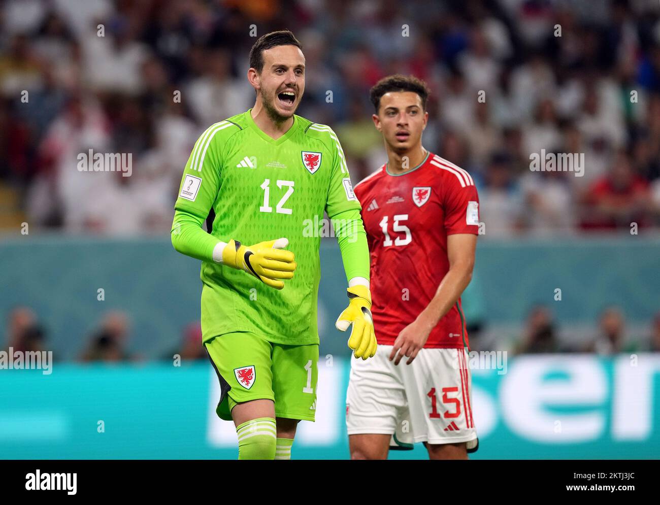 Wales goalkeeper Danny Ward during the FIFA World Cup Group B match at ...