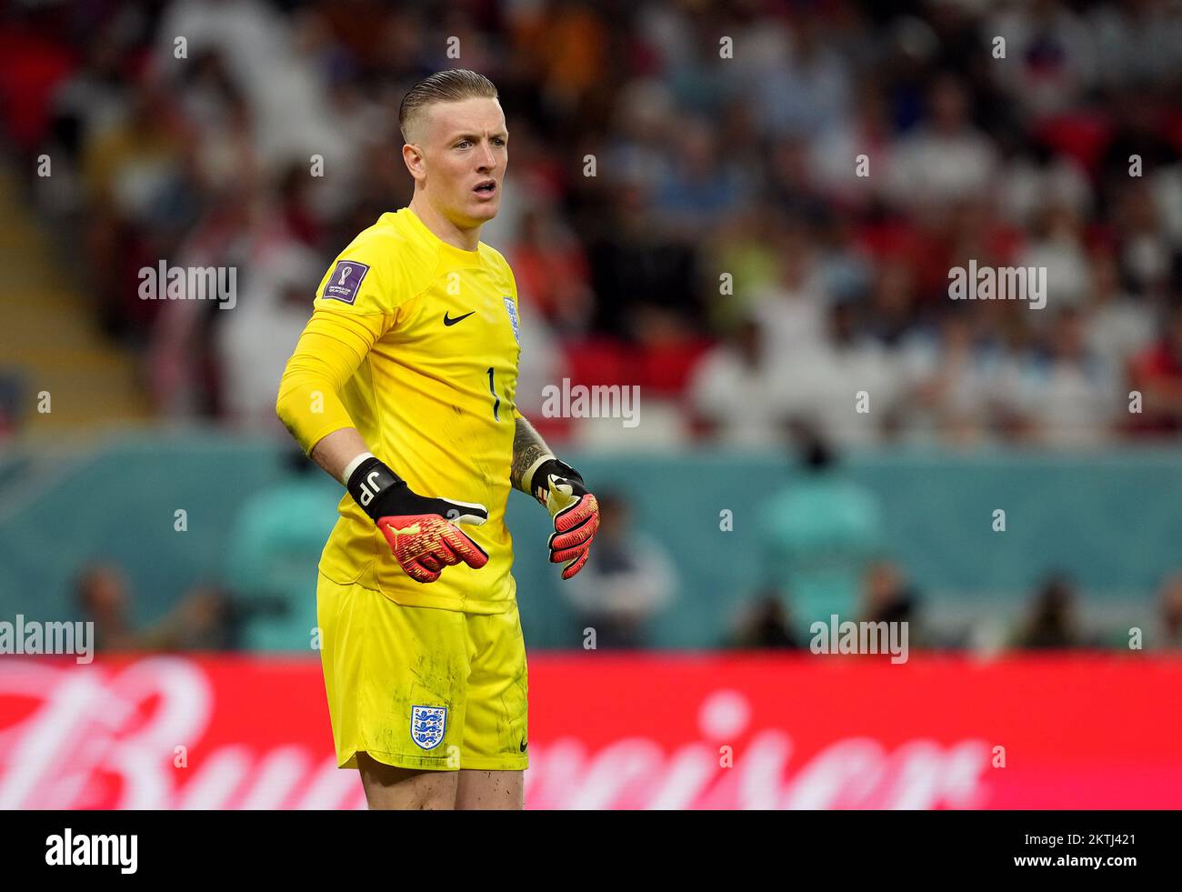England goalkeeper Jordan Pickford during the FIFA World Cup Group B ...