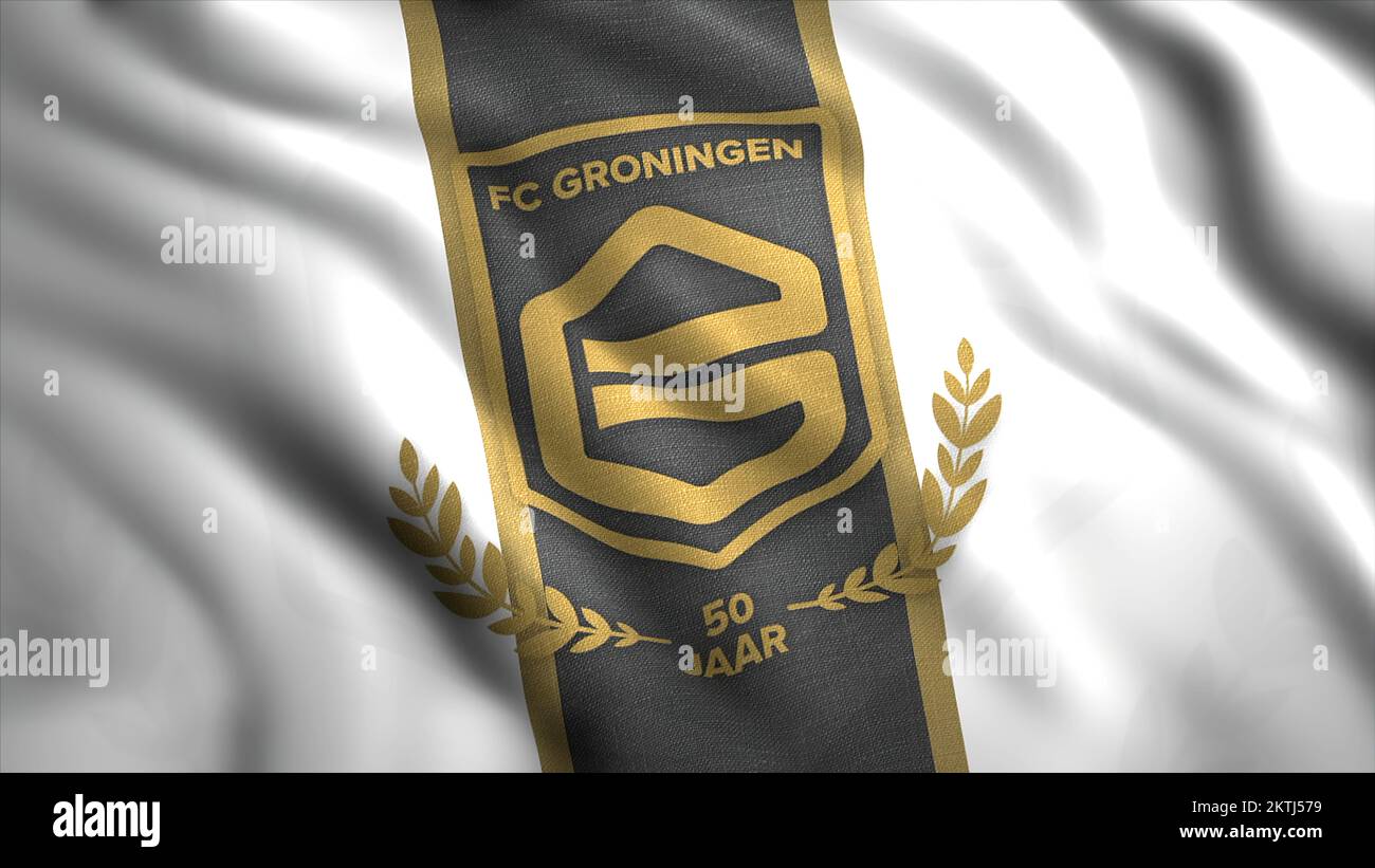 The symbol of FC Groningen. Motion.Grey animation of a Dutch ...