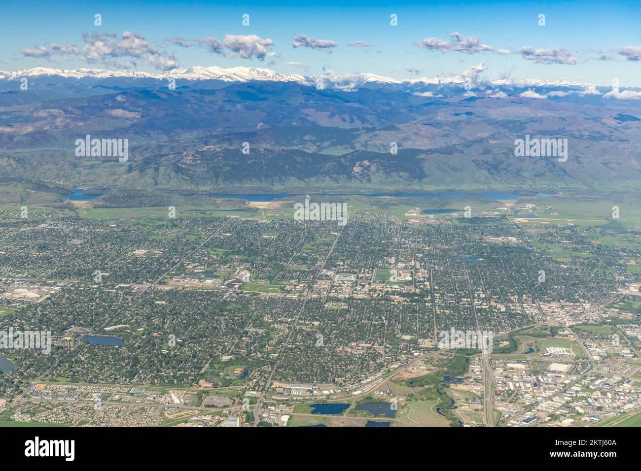 Aerial View of Ft. Collins, Colorado, USA Stock Photo - Alamy