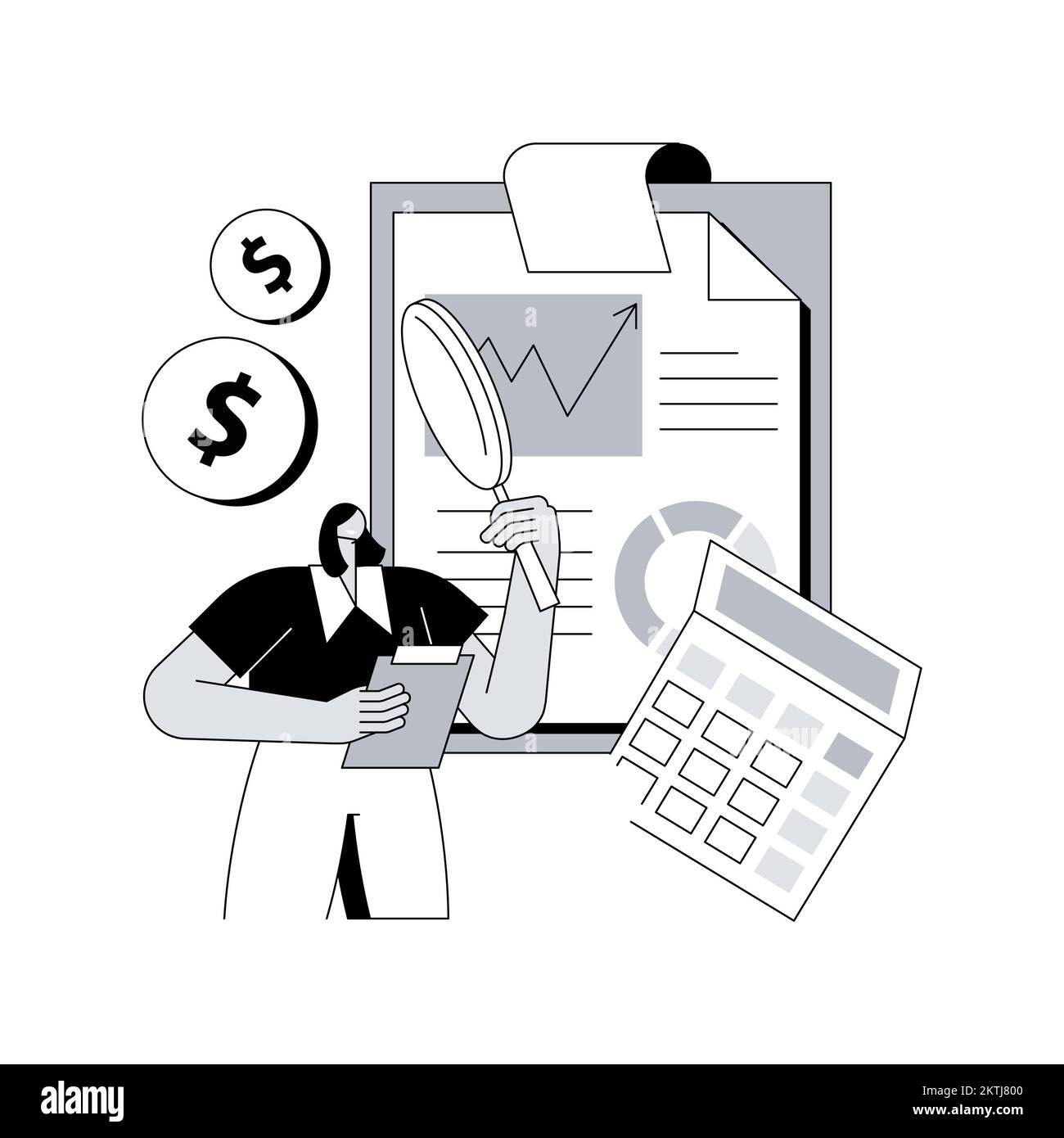 Audit service abstract concept vector illustration. Accounting firm ...