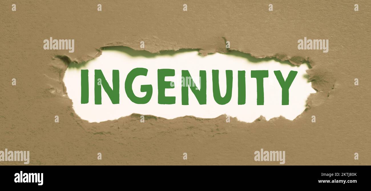 Inspiration showing sign Ingenuity, Business approach the quality of ...