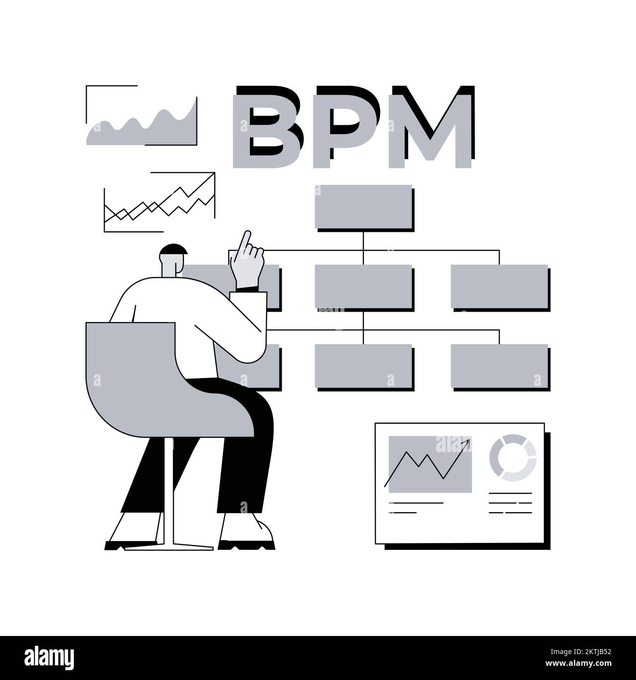 Business process management abstract concept vector illustration. BPM ...