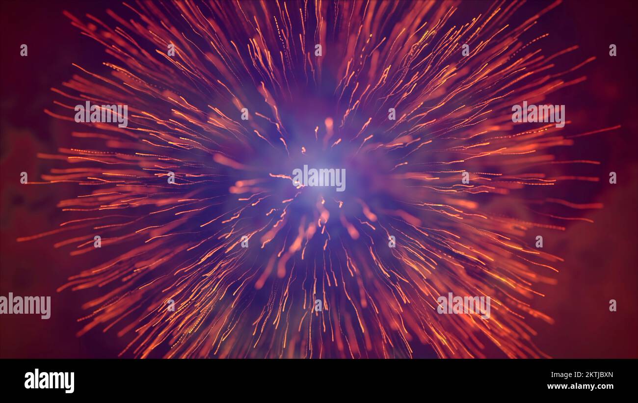 A set of slow motion fireworks on black background. Motion. Colorful ...