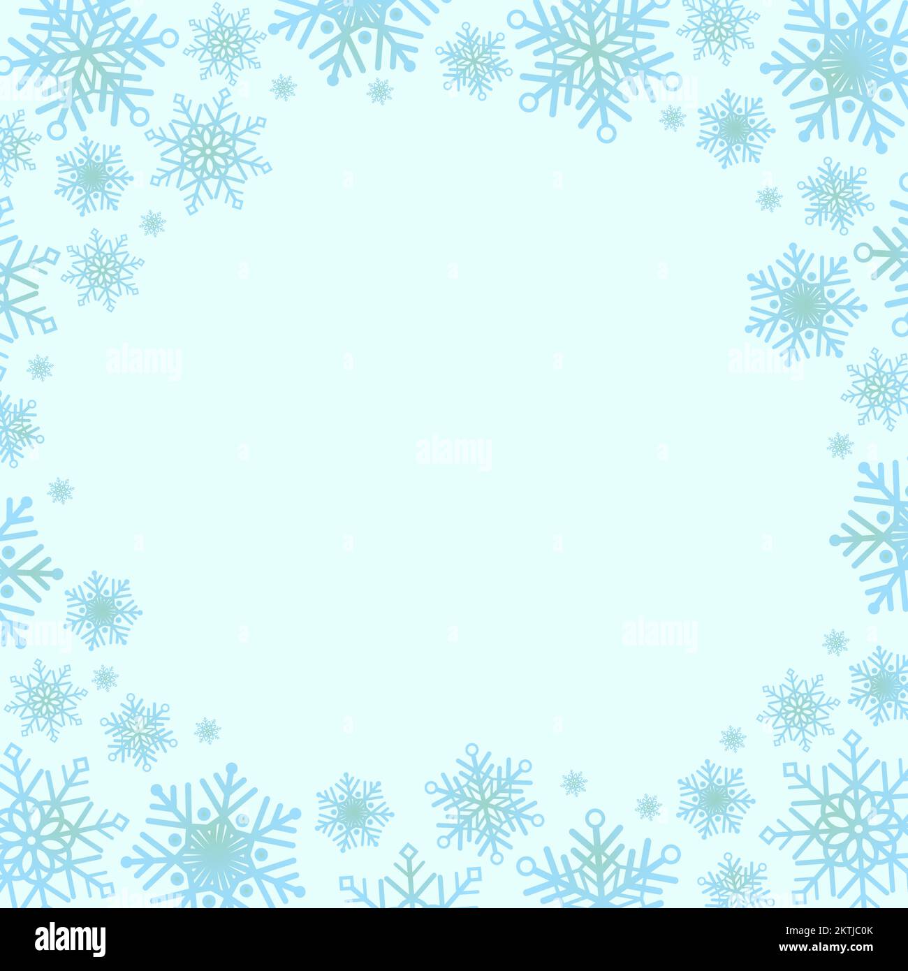 Winter snowflakes frame or background with copy space Stock Vector ...