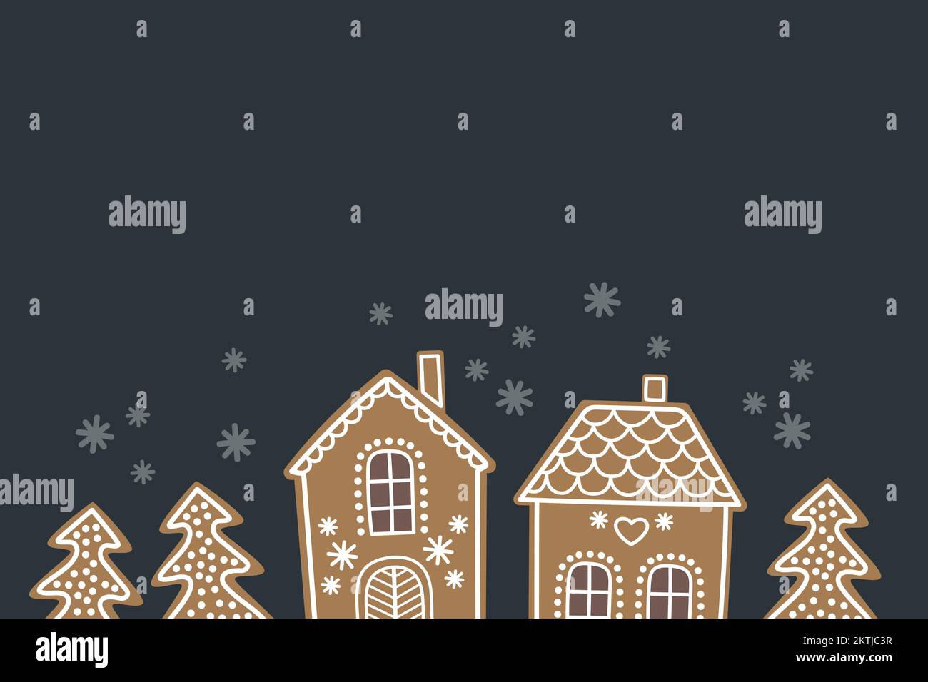 Gingerbread house background. Christmas greeting card. With copy space ...