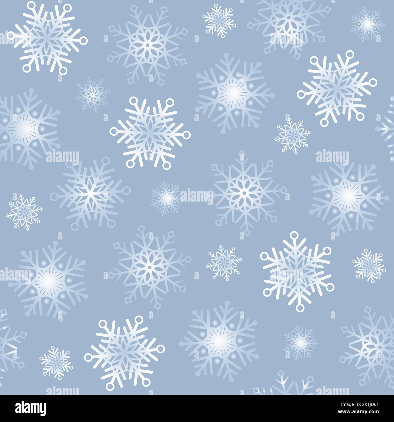 Seamless pattern with snowflakes on blue background Stock Vector Image ...