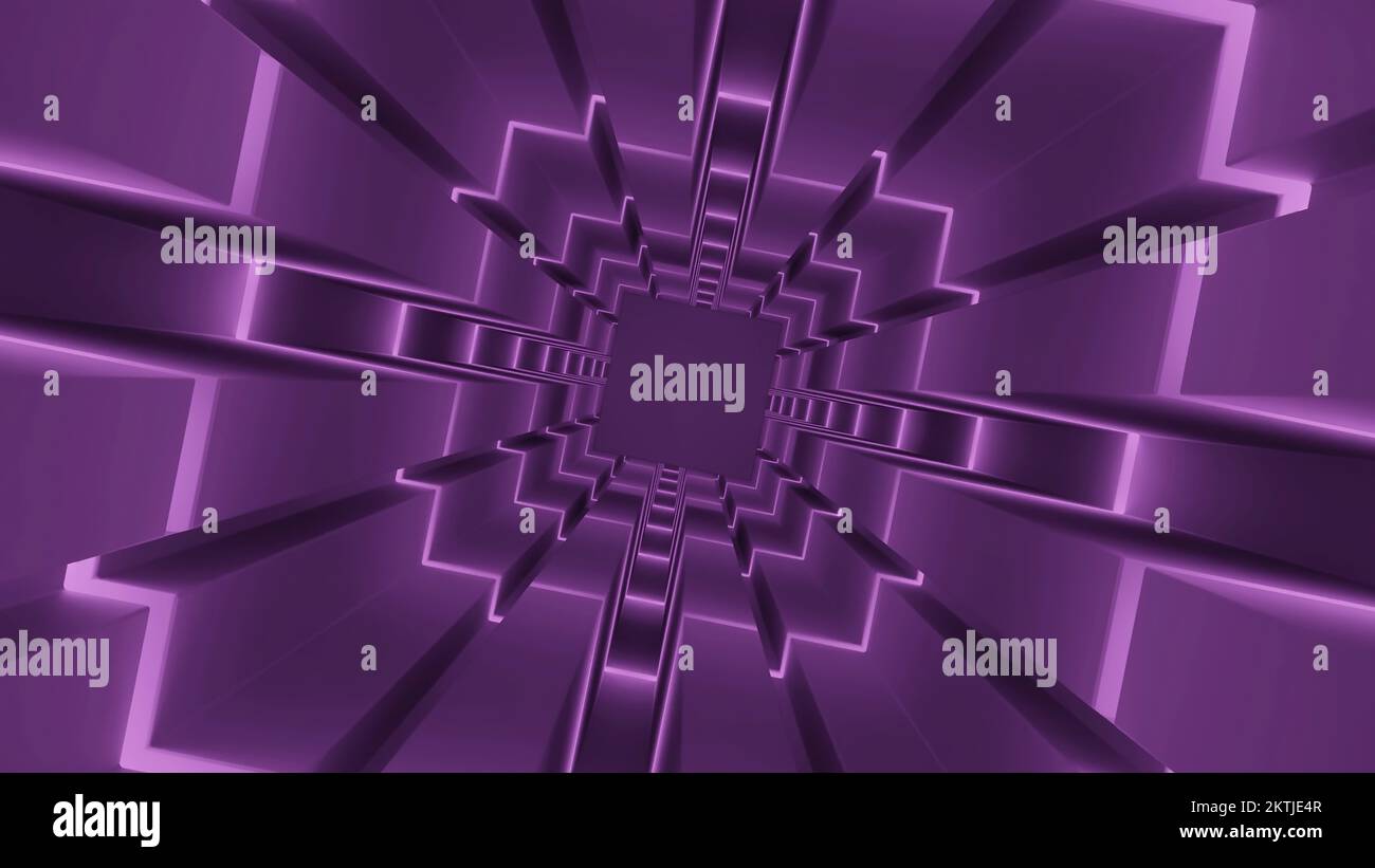 Rotating square tunnel with flashing end. Design. Geometric square ... Rotating square tunnel with flashing end. Design. Geometric square ...