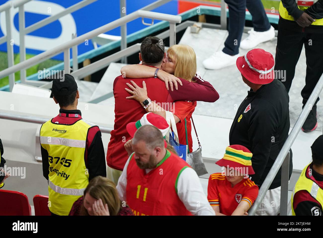 Wales' Gareth Bale with his mother Debbie, following the FIFA World Cup ...