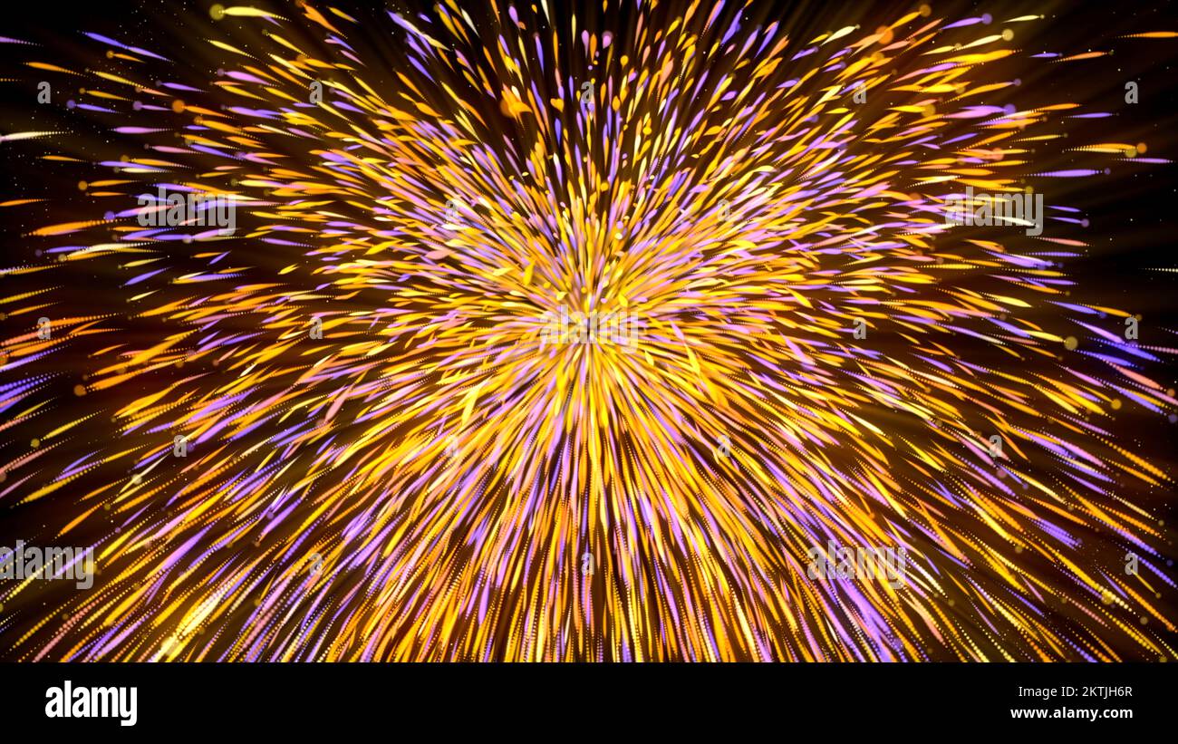 Red and yellow fire. Motion.A black background on which lights are ...