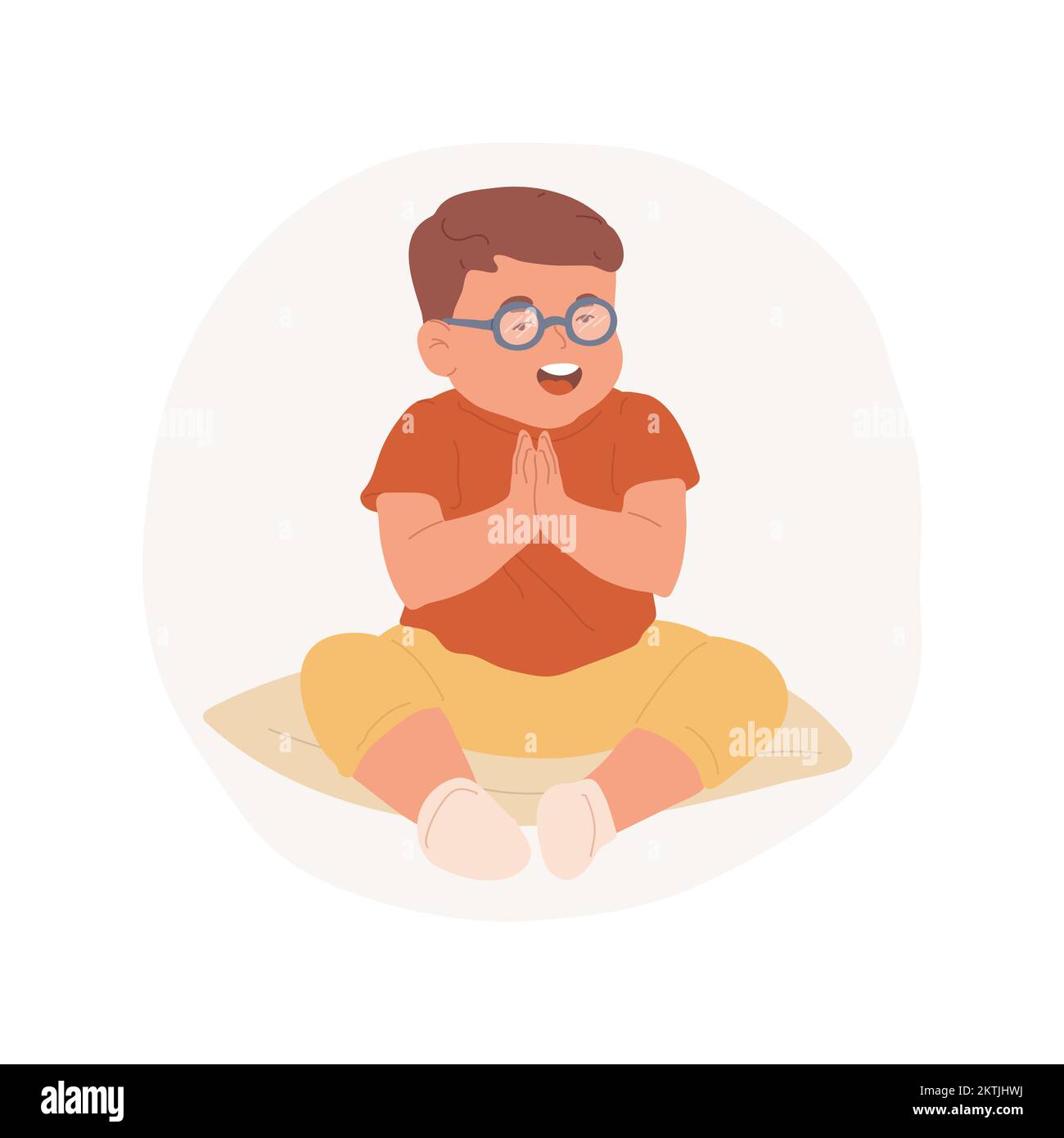 Wearing glasses isolated cartoon vector illustration. Cute toddler ...
