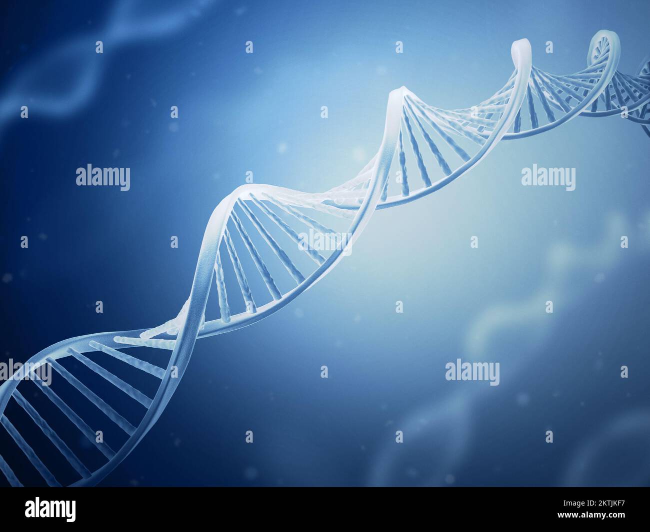 Deoxyribonucleic acid. DNA. Blue color. 3d illustration Stock Photo - Alamy