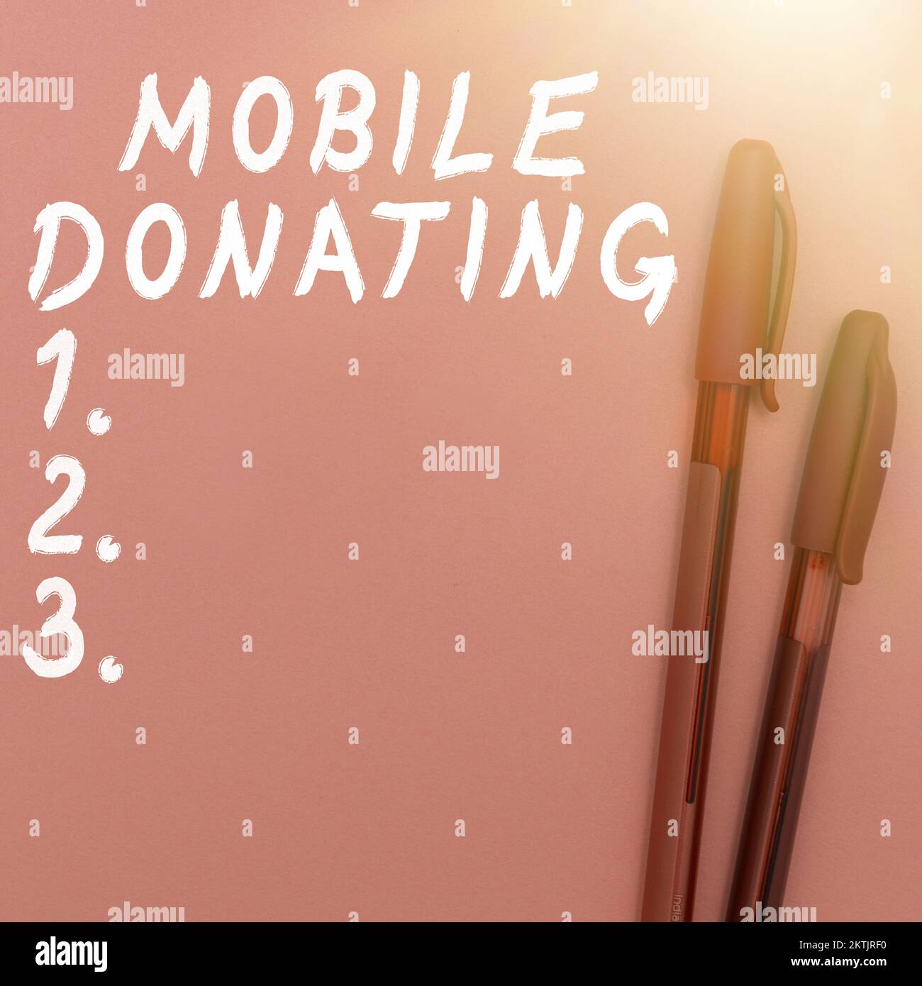 Handwriting text Mobile Donating, Business showcase to give something ...