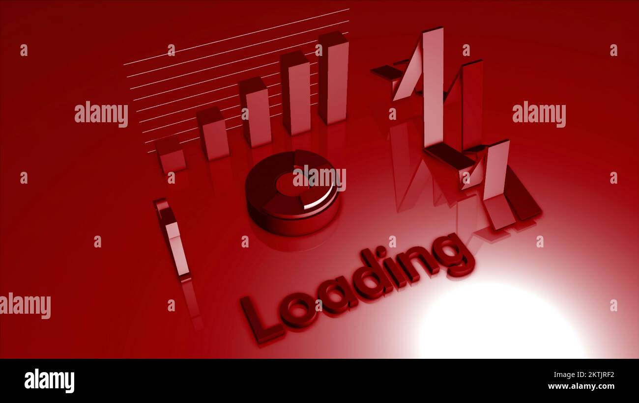 Rotating digital network loading text hi-res stock photography and ...