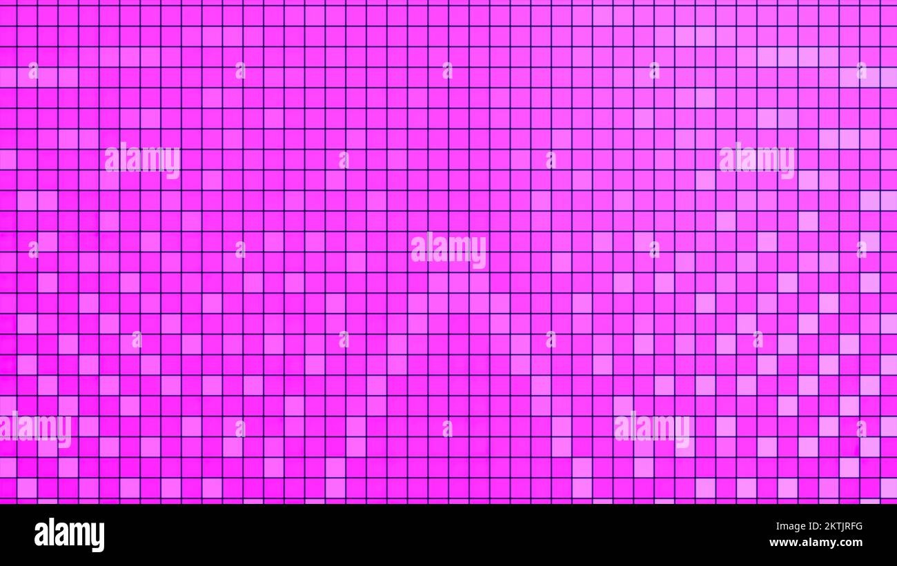 Pink mosaic. Motion.Small purple squares in animation that glow with ...