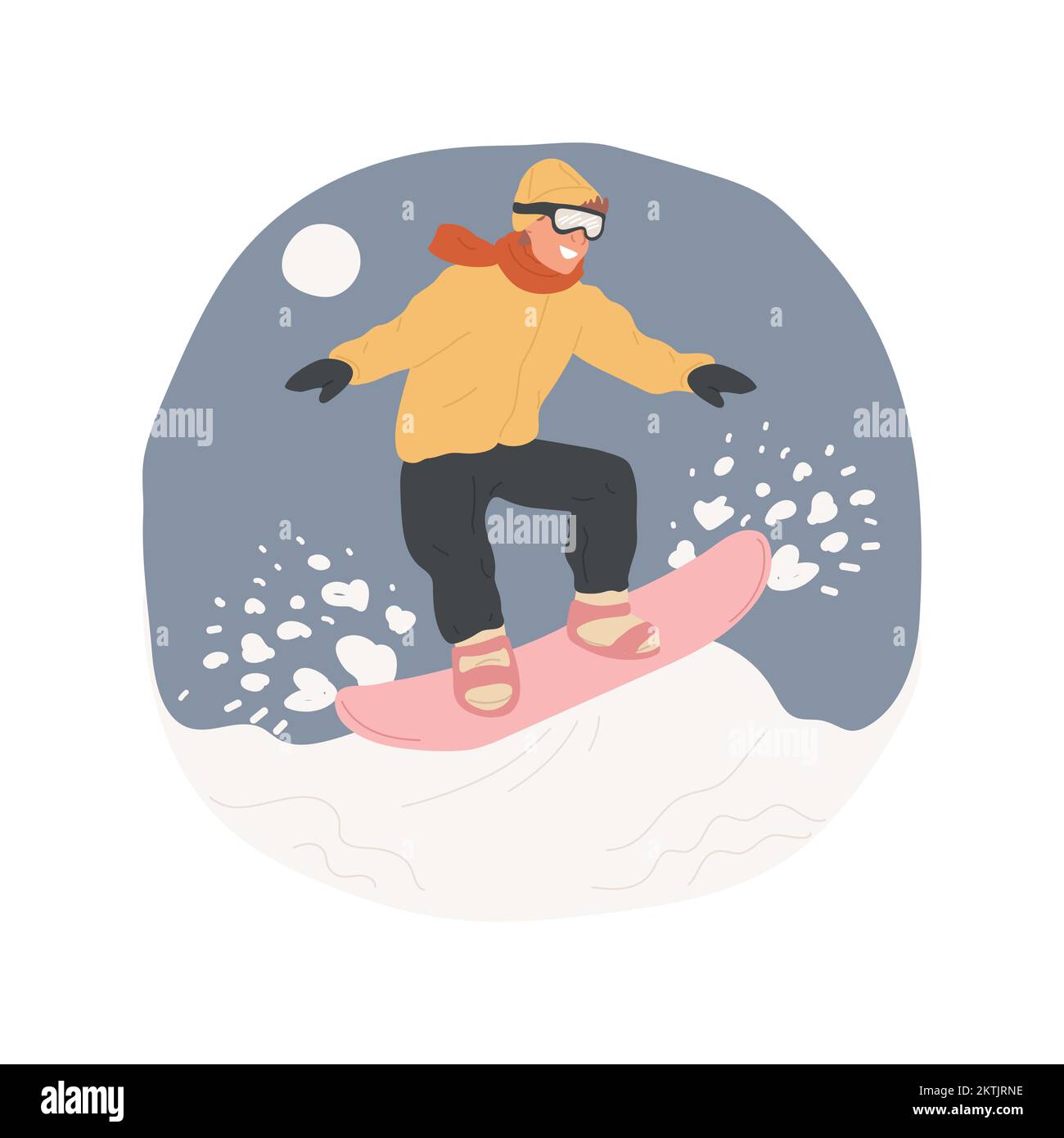 Snowboard tricks isolated cartoon vector illustration. Teenage ...