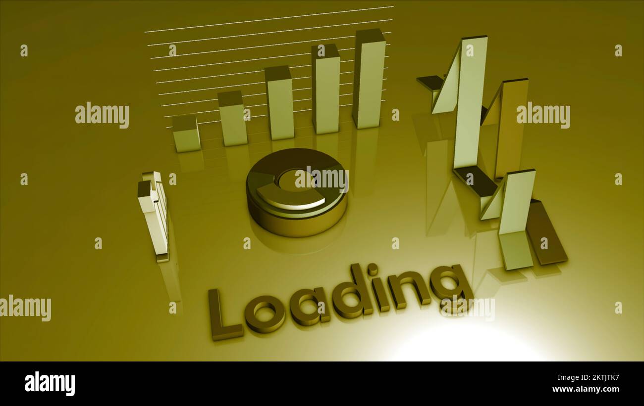 Abstract technological background with a word loading. Motion. Colorful ...