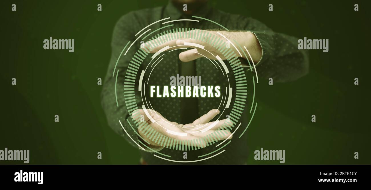 Inspiration showing sign Flashbacks, Word Written on interruption of ...