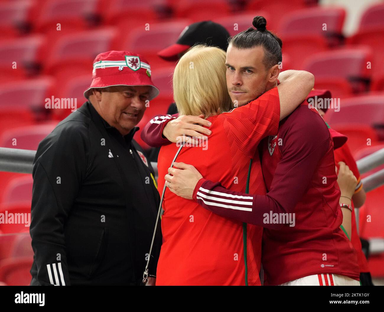 Wales' Gareth Bale with family including mother Debbie and father Frank ...