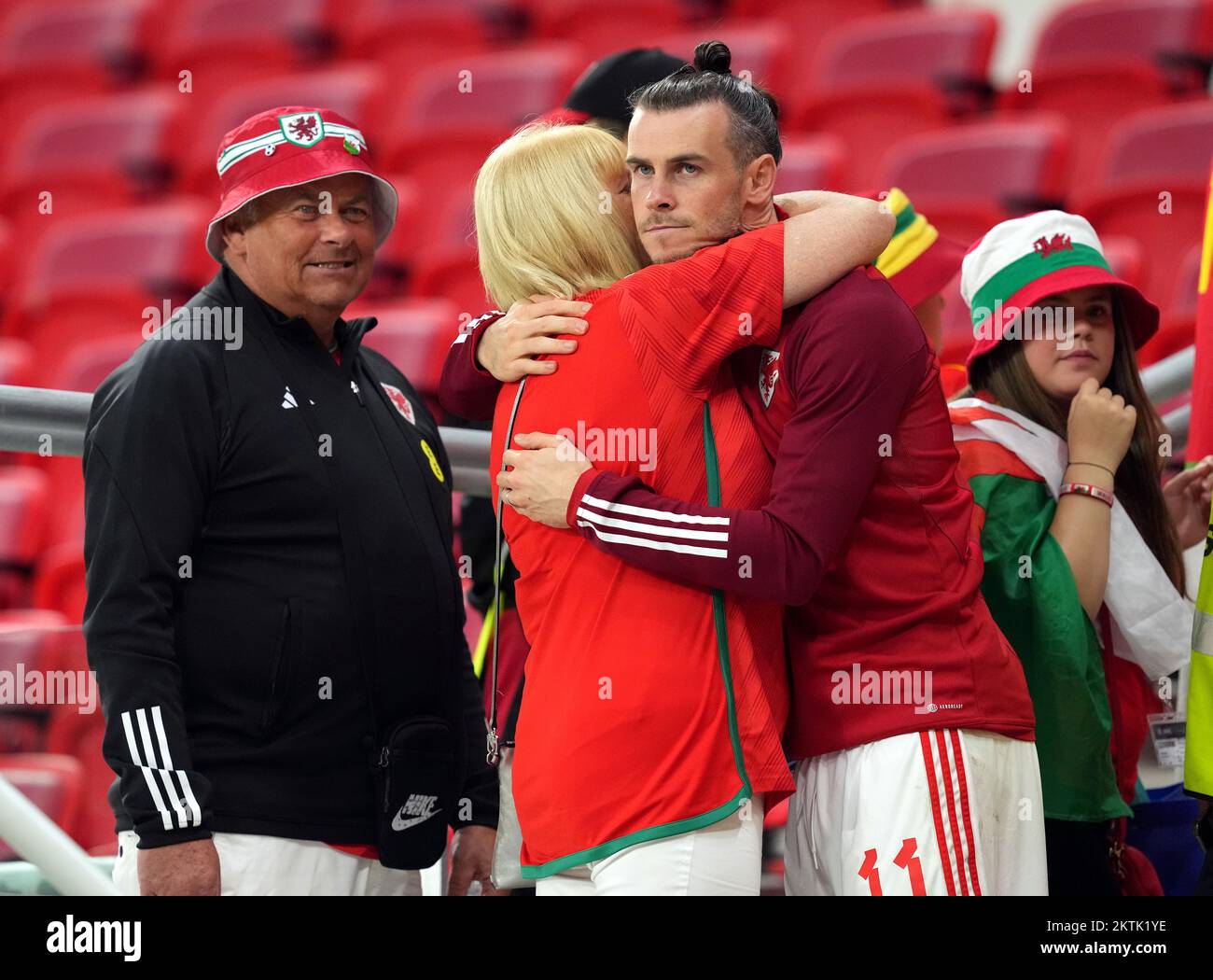 Wales' Gareth Bale with family including mother Debbie and father Frank ...
