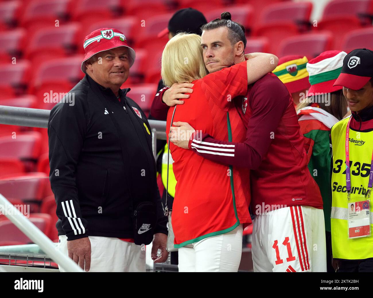 Wales' Gareth Bale with family including mother Debbie and father Frank ...