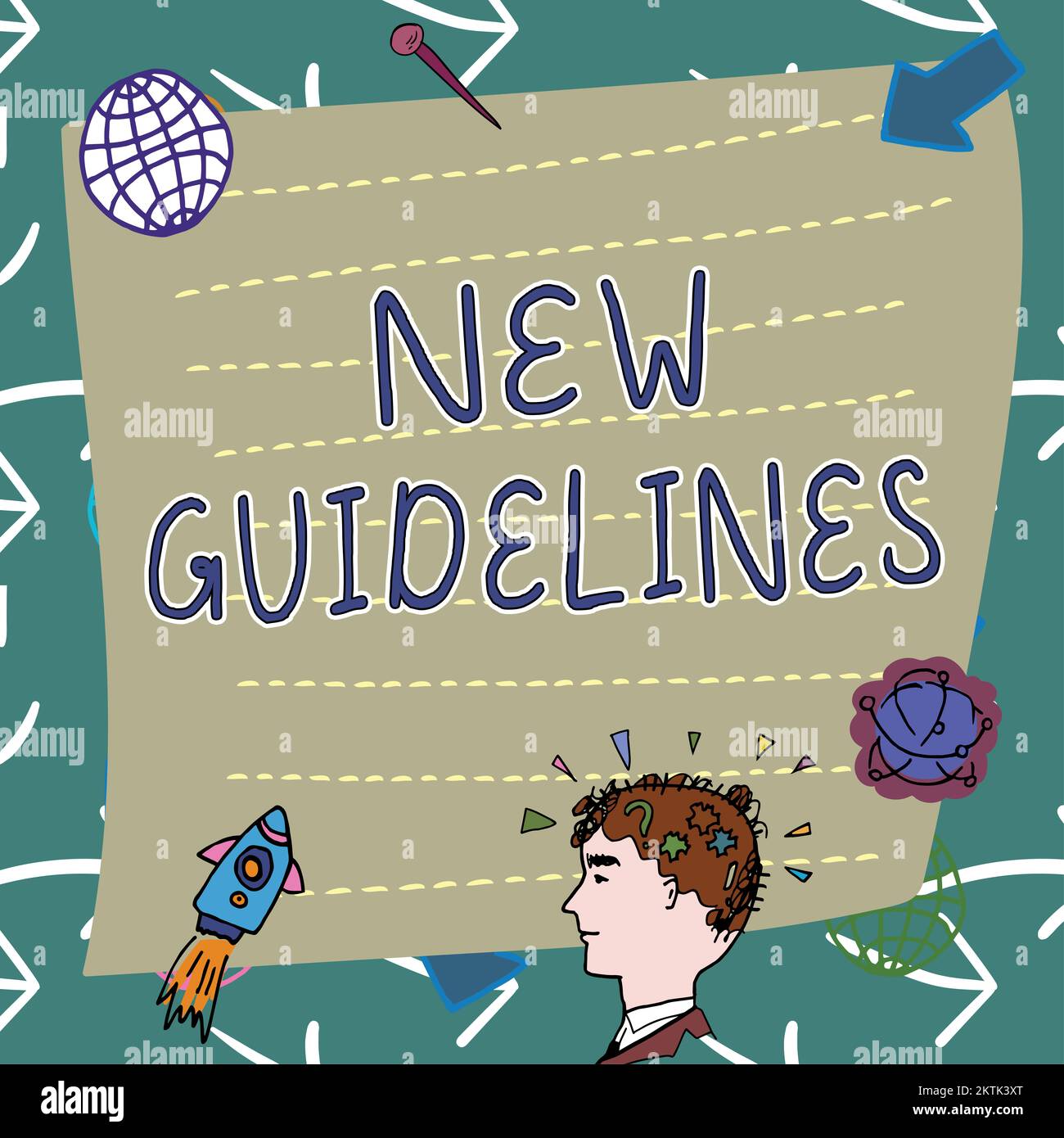 Text showing inspiration New Guidelines, Business concept a new list of ...