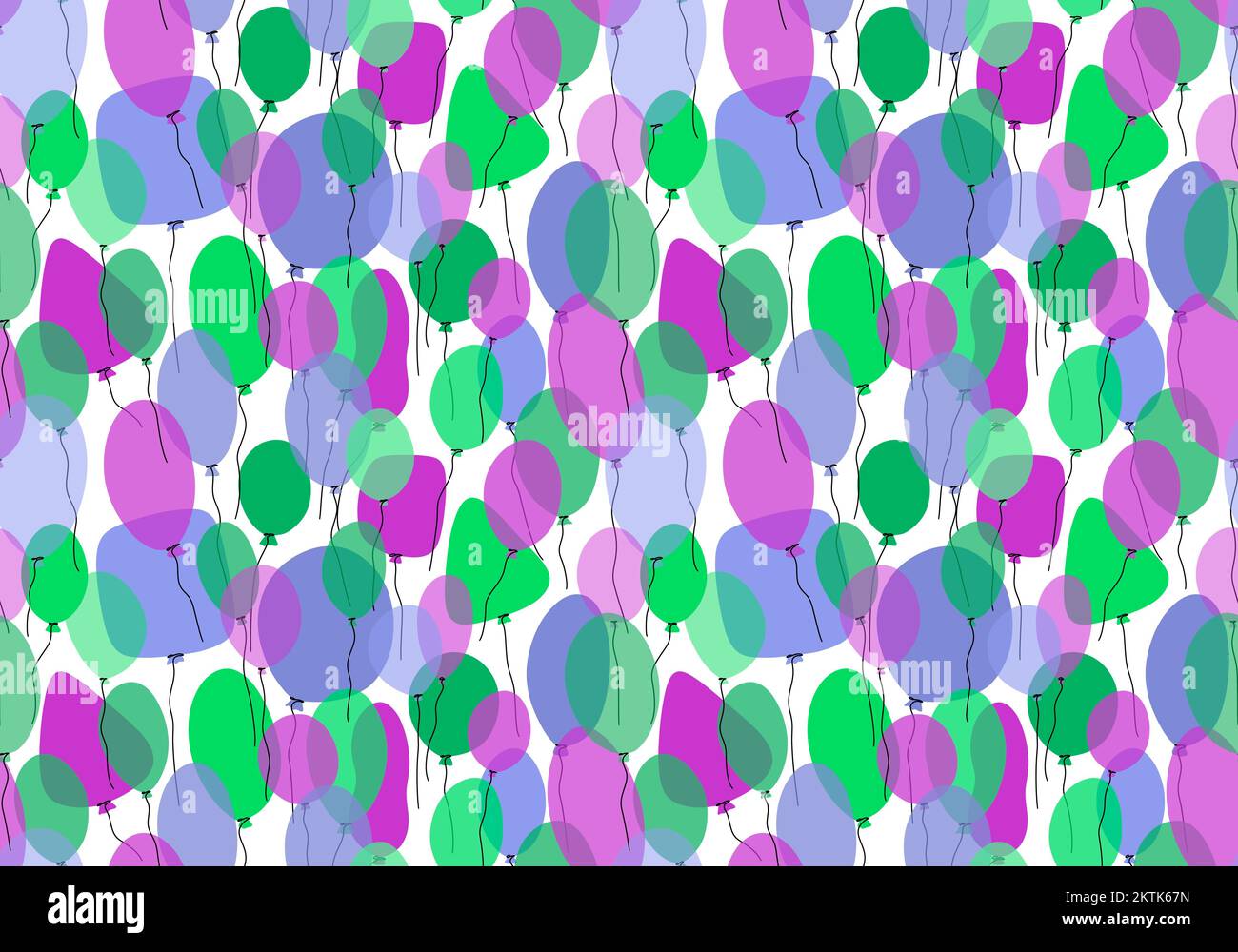 Festive cartoon seamless balloons pattern for wrapping paper and ...