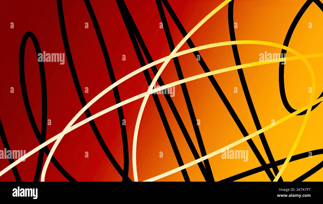 White and orange background. Motion.Bright lines in cartoon animation ...