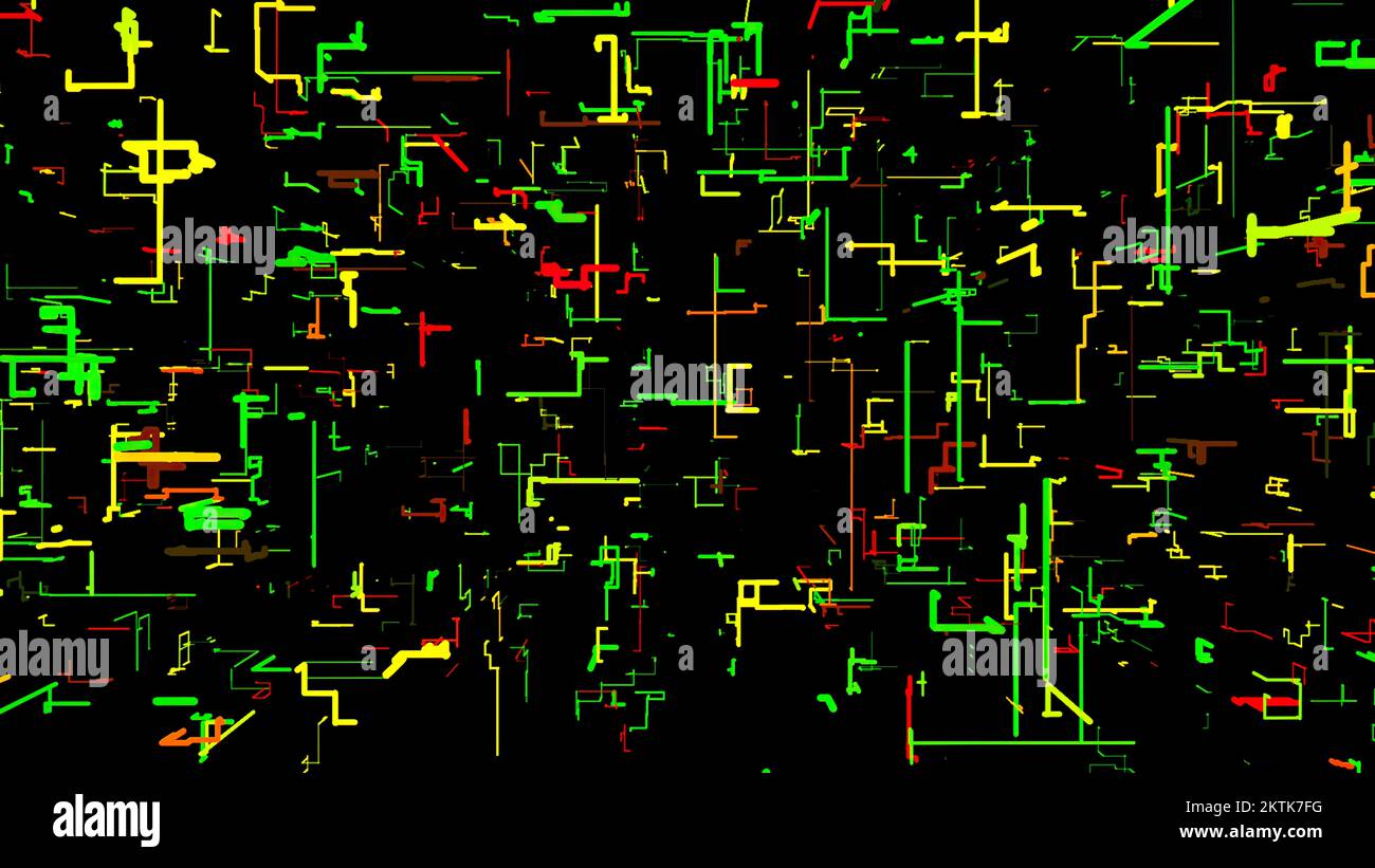 Moving lines in schematic pattern. Motion. Colorful schematic pattern ...