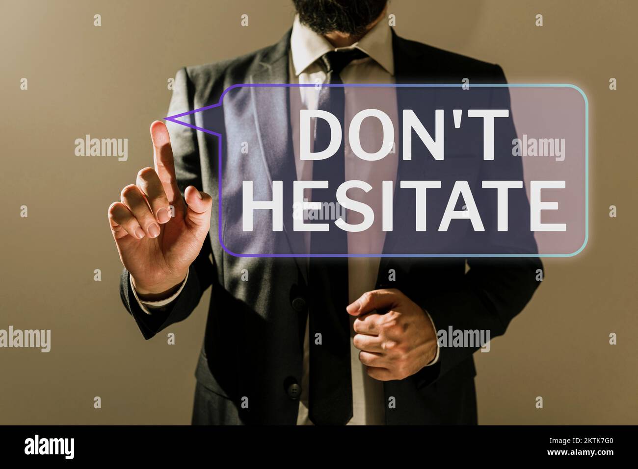 Hand writing sign Don'T Hesitate, Business showcase do something and do ...
