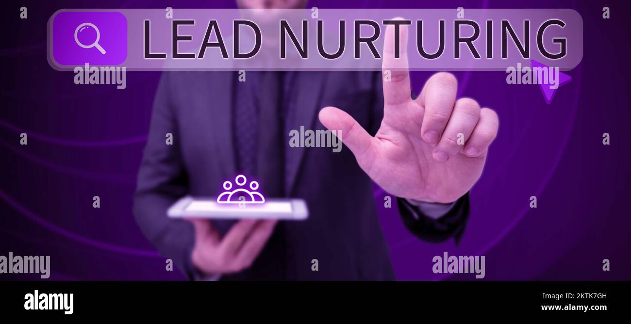 Writing displaying text Lead Nurturing, Word Written on method of ...