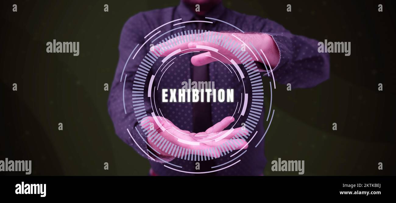 Conceptual display Exhibition, Business idea and act of exposing ...