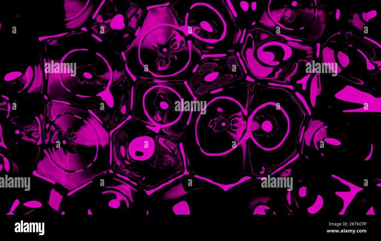 Abstract visualization of many loud speakers beating the rhythm on a ...