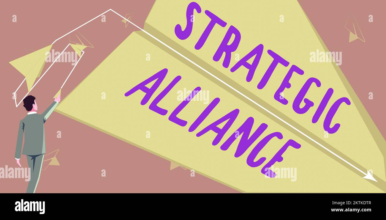 Conceptual caption Strategic Alliance, Business overview on a bond ...