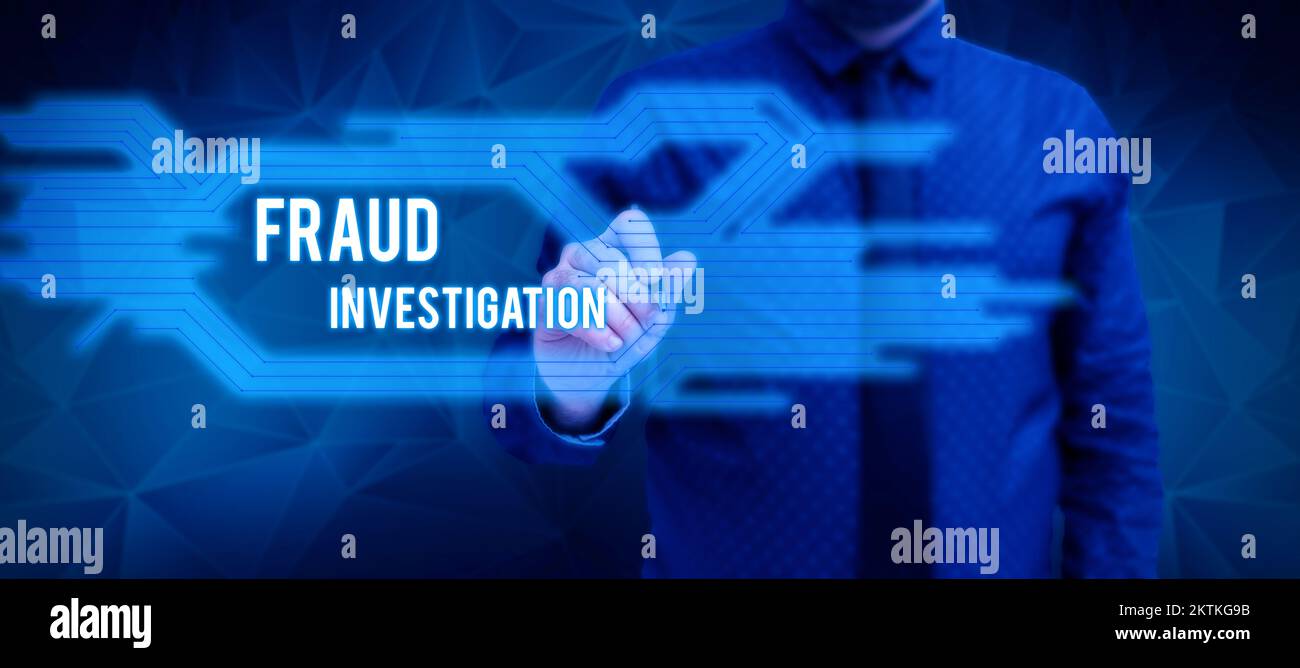Inspiration showing sign Fraud Investigation, Business overview process ...