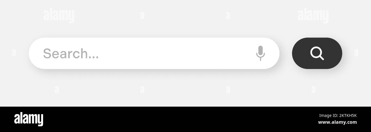 Search bar with round corners. Internet browser engine with search box ...