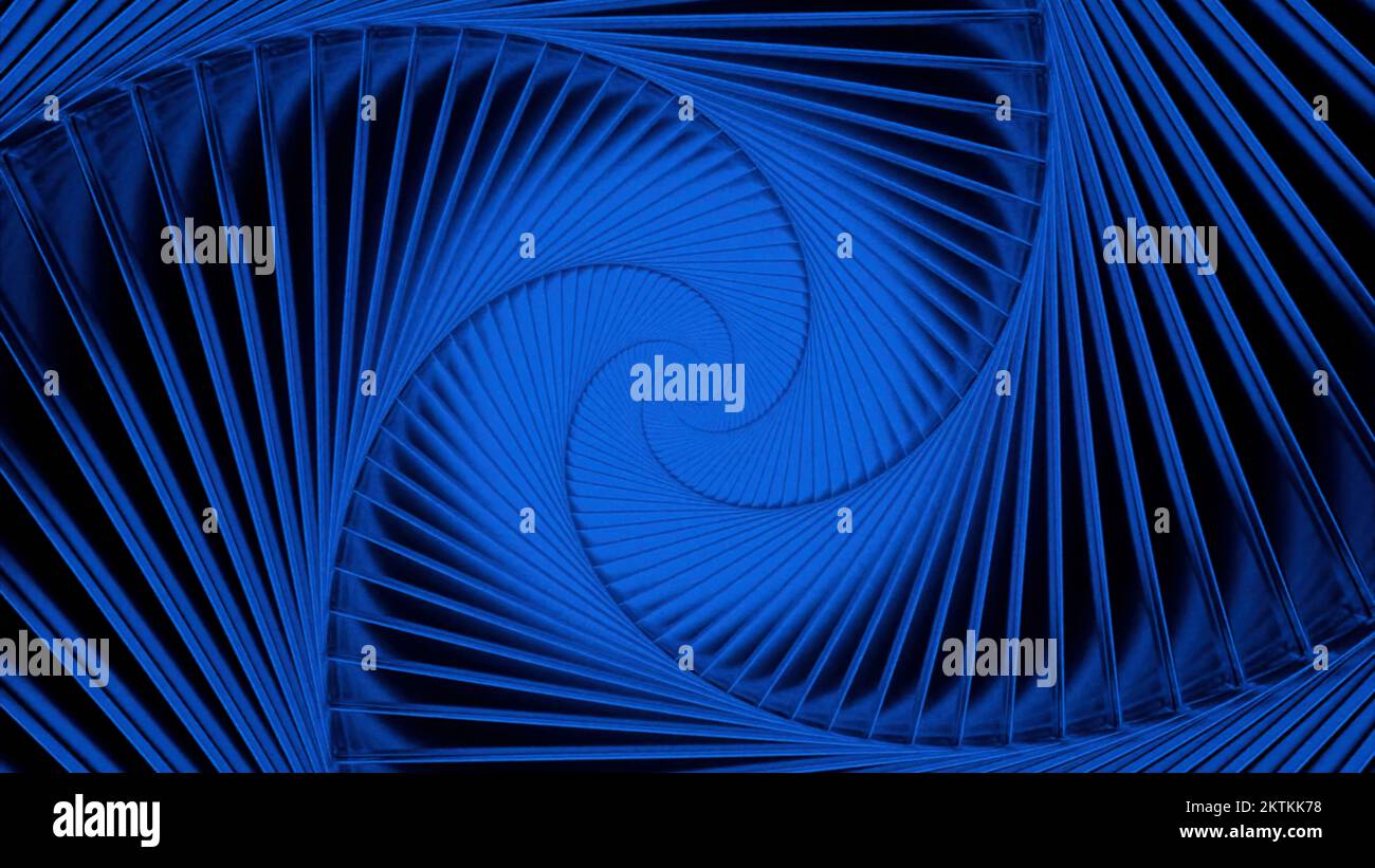 Metal golden and blue spinning spiral with hypnotic effect. Design ...