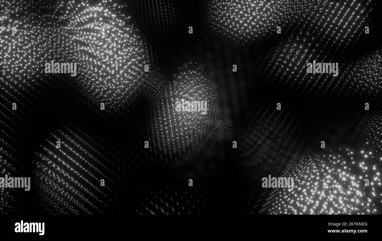 Concept view of neurons firing in an artificial intelligence, deep learning neural network ...