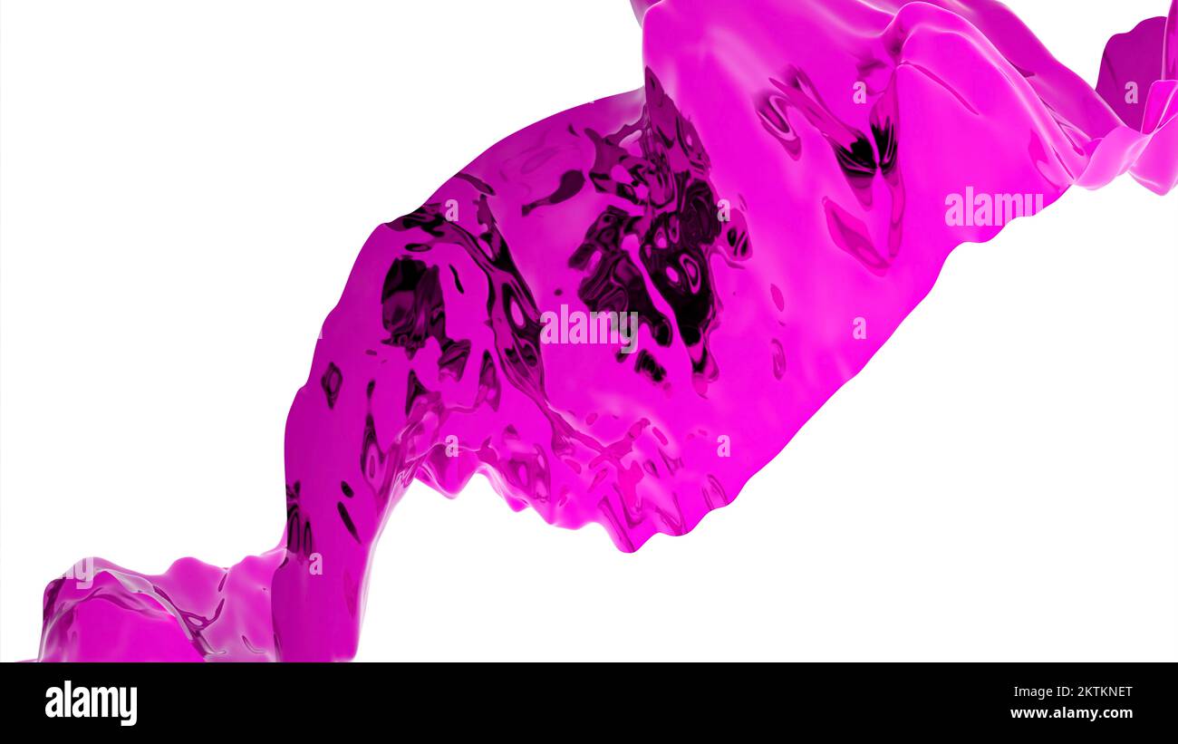 Contrasting bright pink color silk fabric on a white background. Design ...