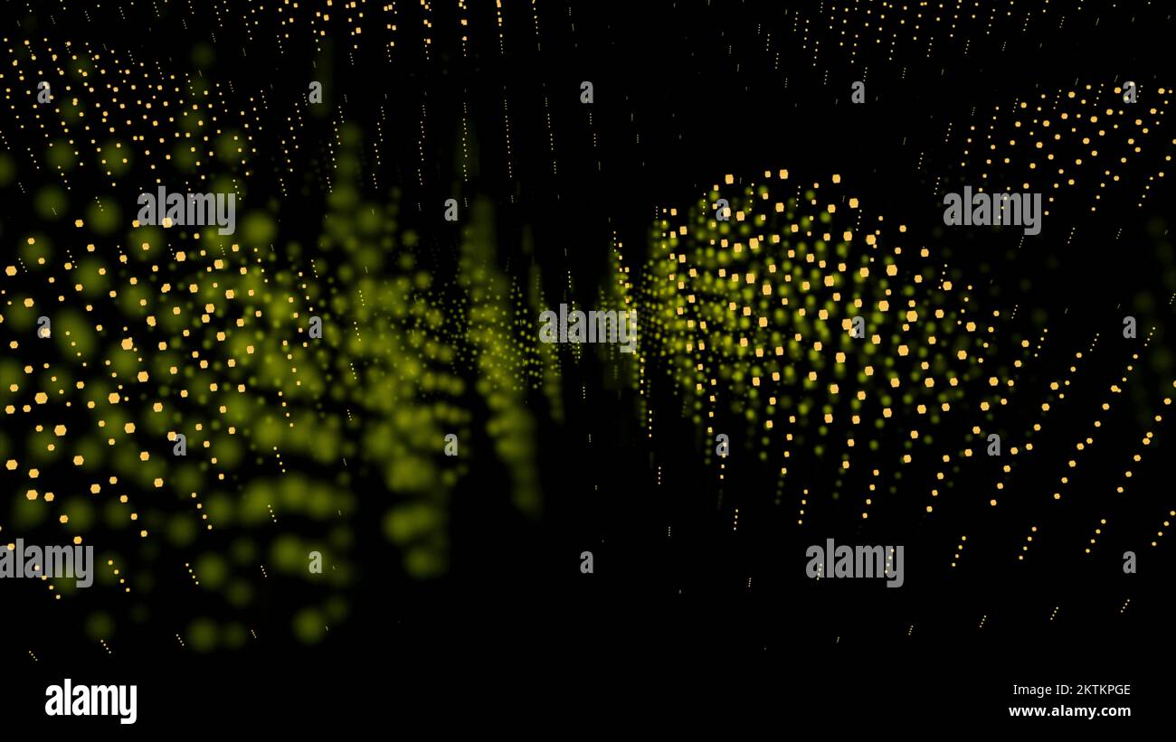 Field of particles in scientific digital space. Design. Clouds of ...