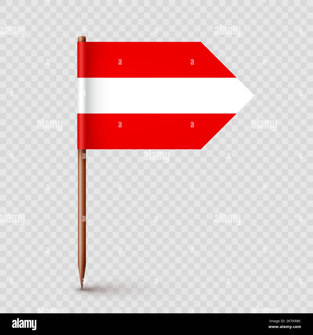 Realistic Austrian toothpick flag. Souvenir from Austria. Wooden ...